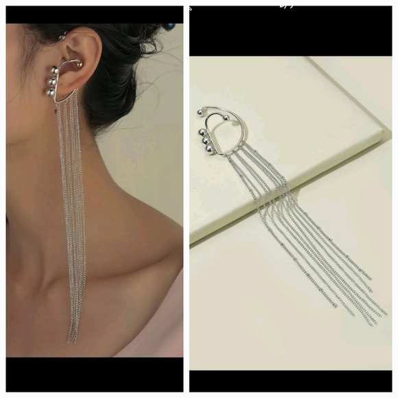 Jewelry | No Pierce Tassel Chains Ear Cuff | Poshmark